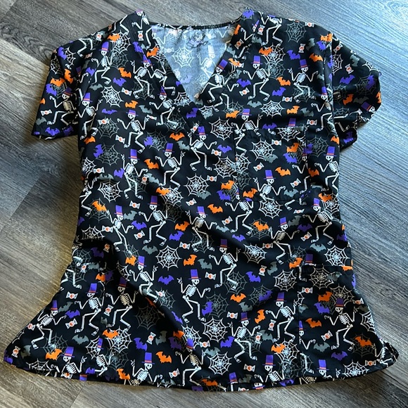 Tops | Skeleton Scrub Top | Poshmark
